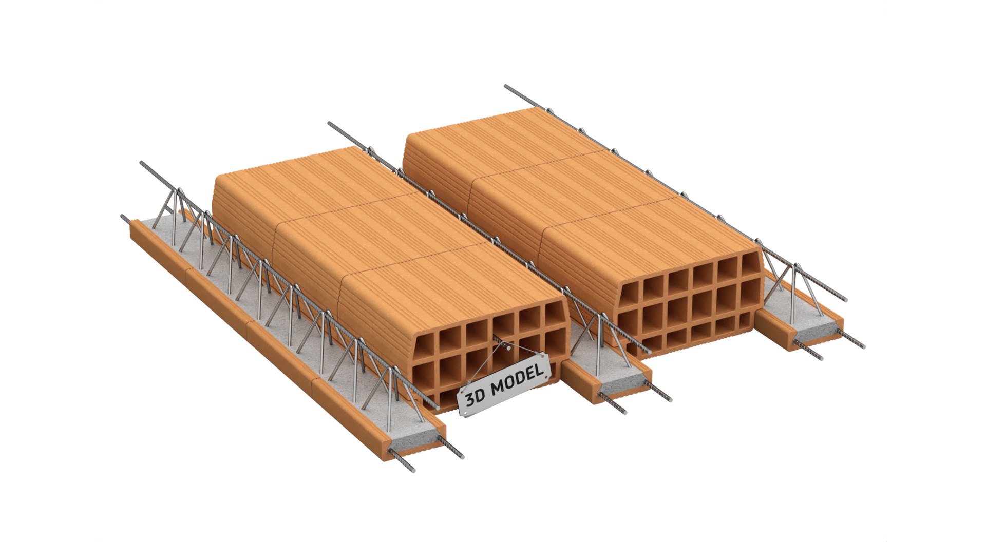 Hollow Clay Floor Slab Block System Model - TurboSquid 2168733