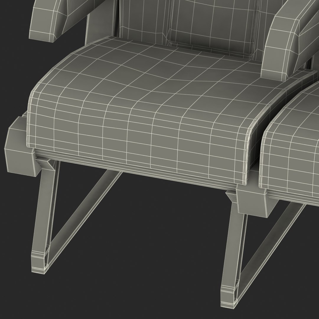 3d Aircraft Passenger Seats Model