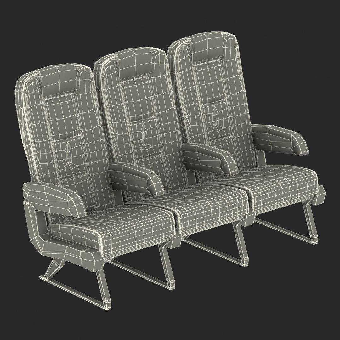 3d Aircraft Passenger Seats Model