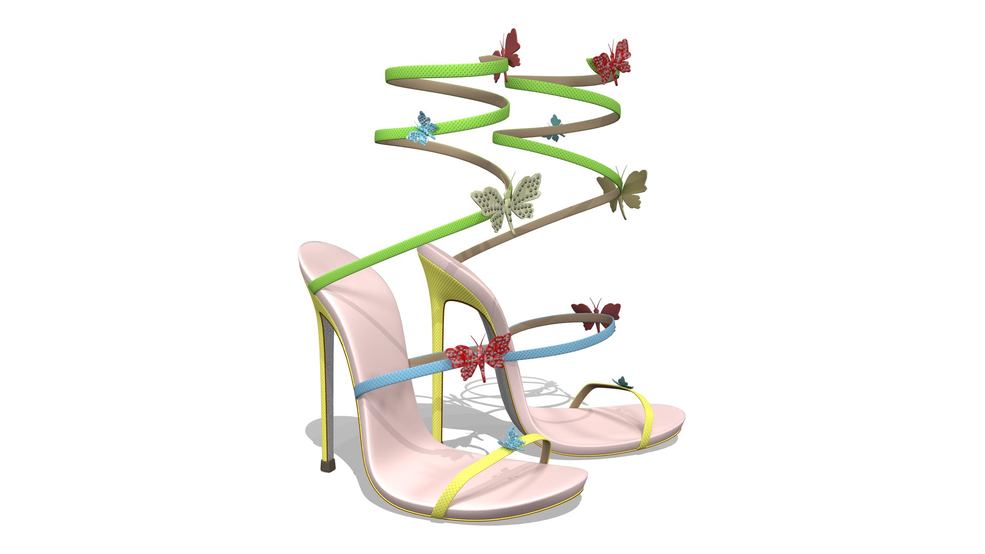 3D Butterfly High Heels - TurboSquid 1899056