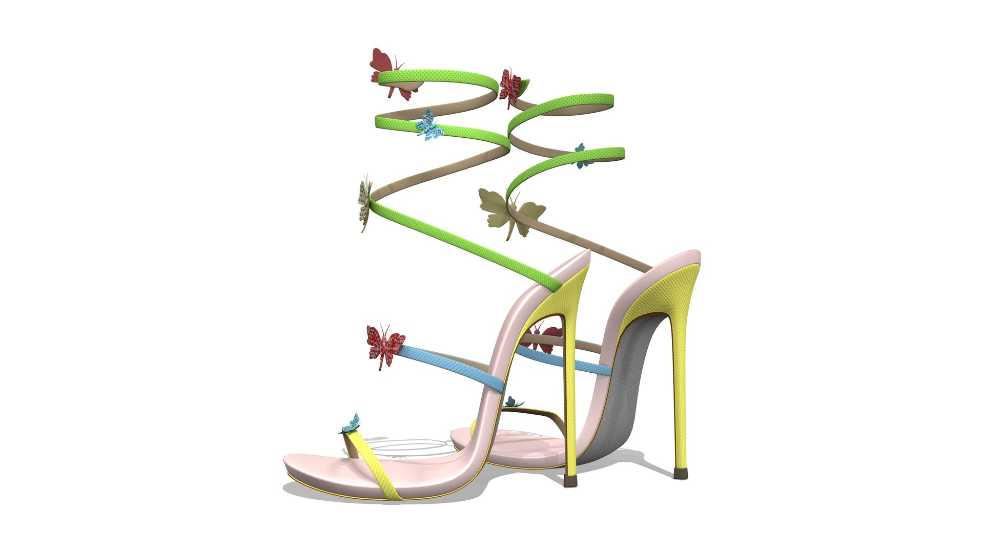 3D Butterfly High Heels - TurboSquid 1899056