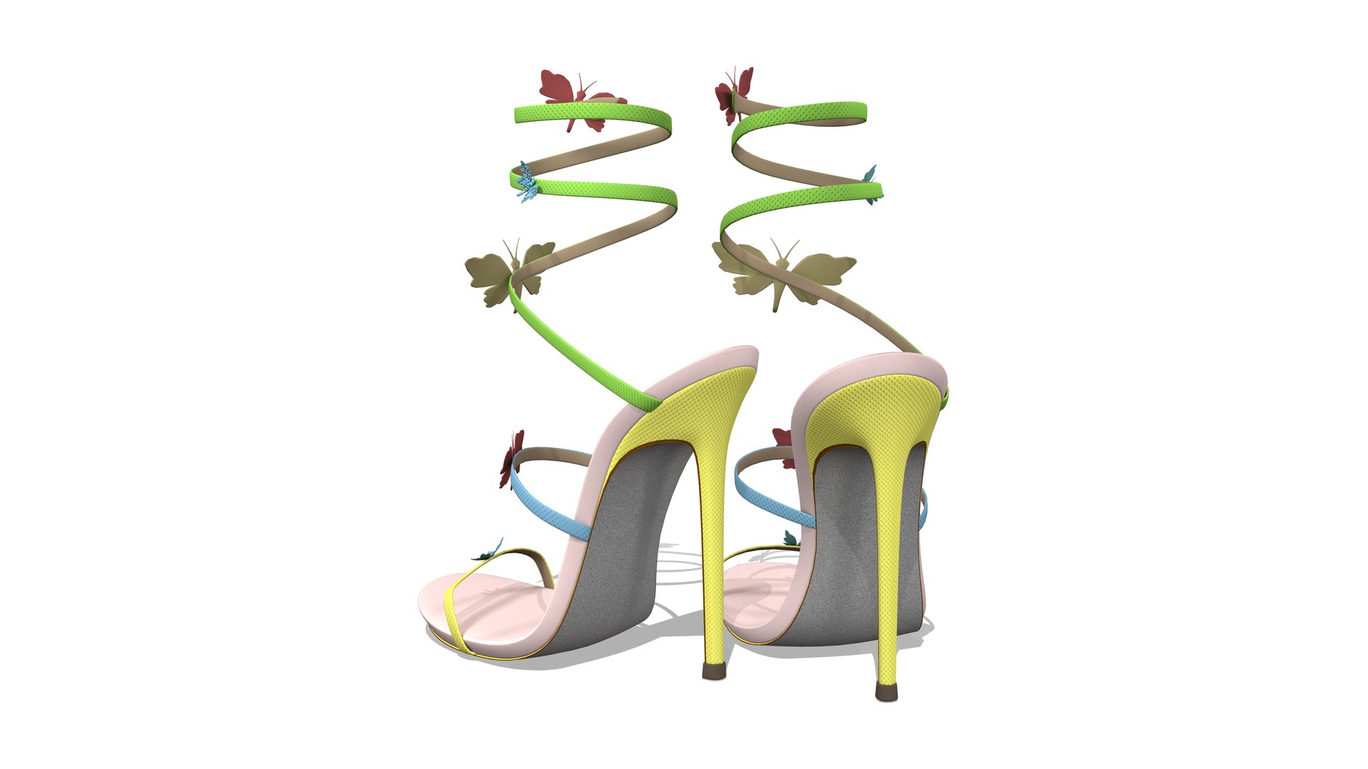 3D Butterfly High Heels - TurboSquid 1899056