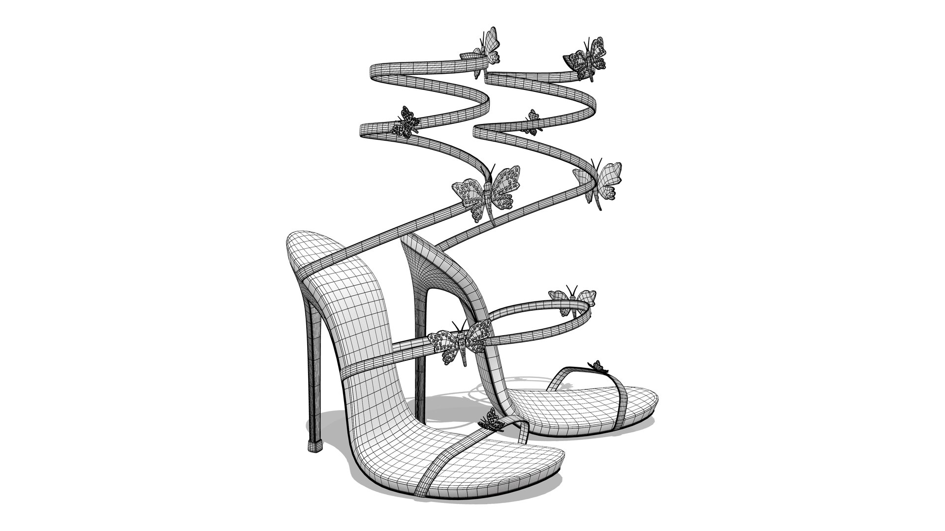 3D Butterfly High Heels - TurboSquid 1899056