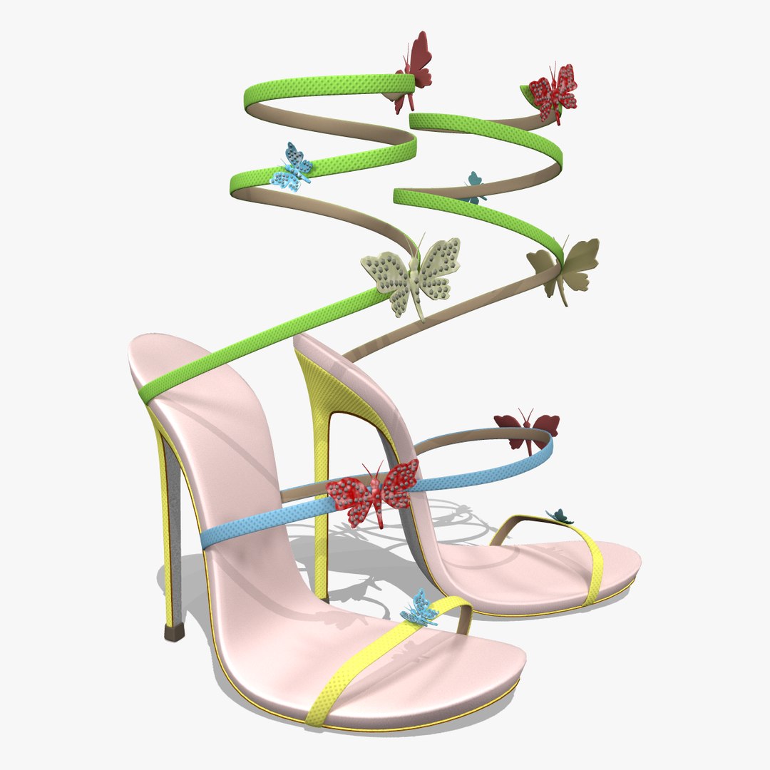 3D Butterfly High Heels - TurboSquid 1899056
