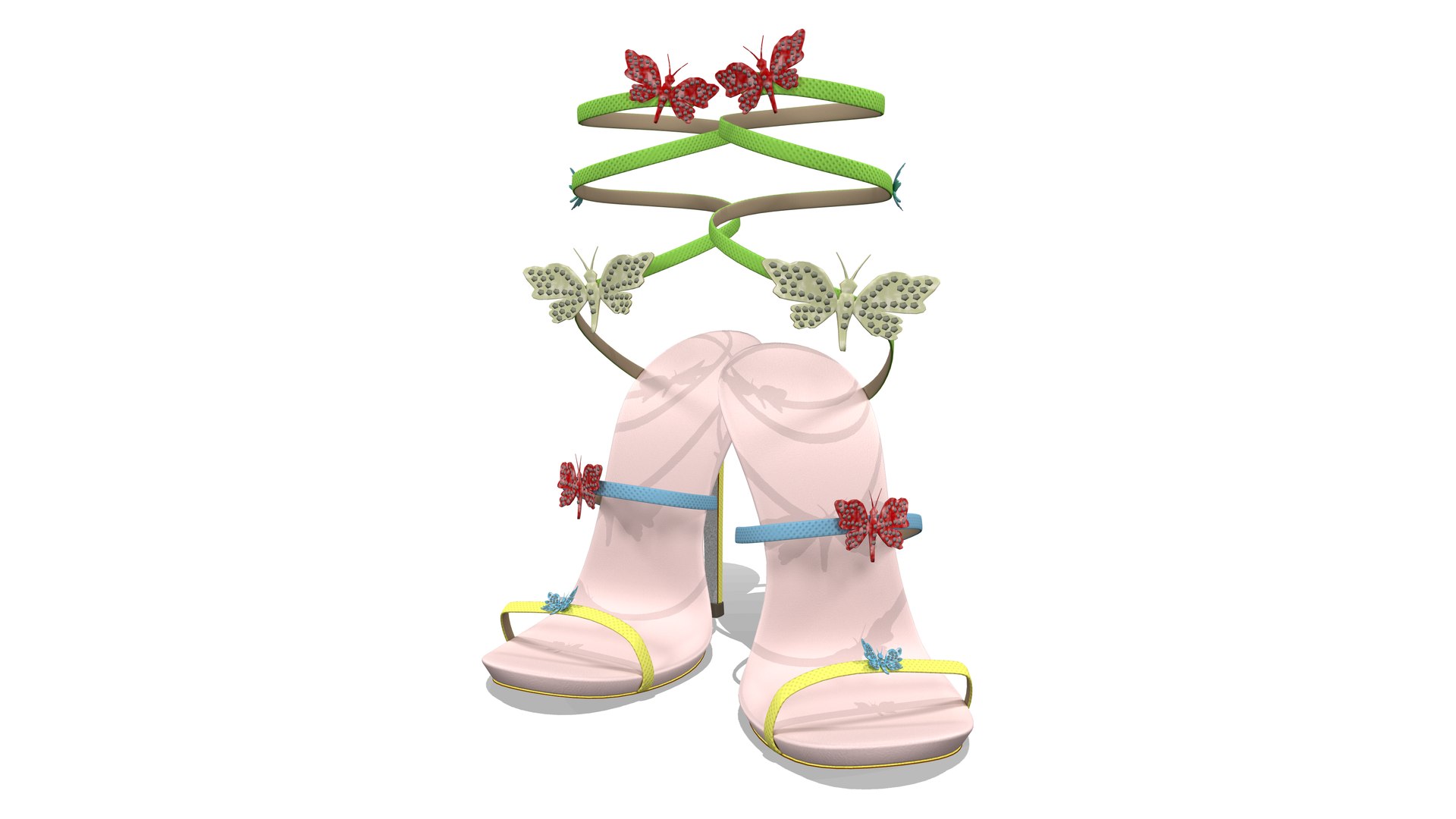 3D Butterfly High Heels - TurboSquid 1899056