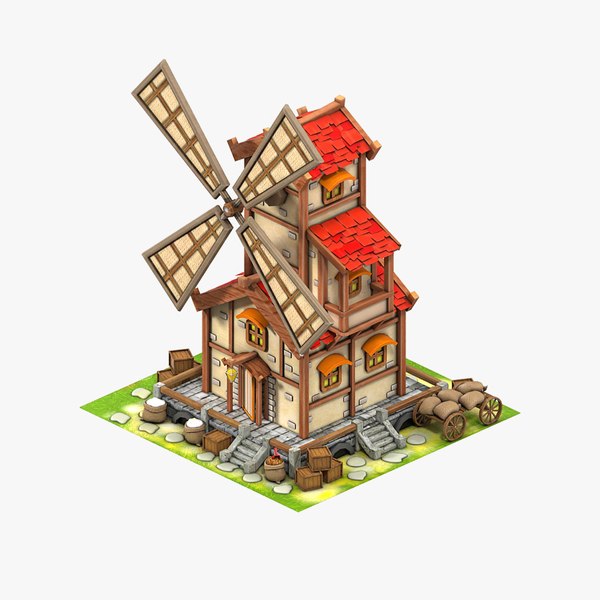 3D game mill model - TurboSquid 1222319