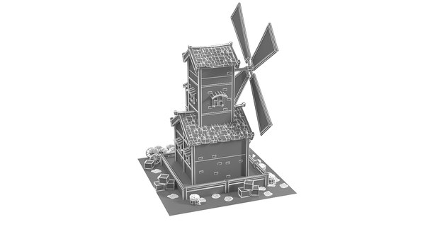 3D game mill model - TurboSquid 1222319