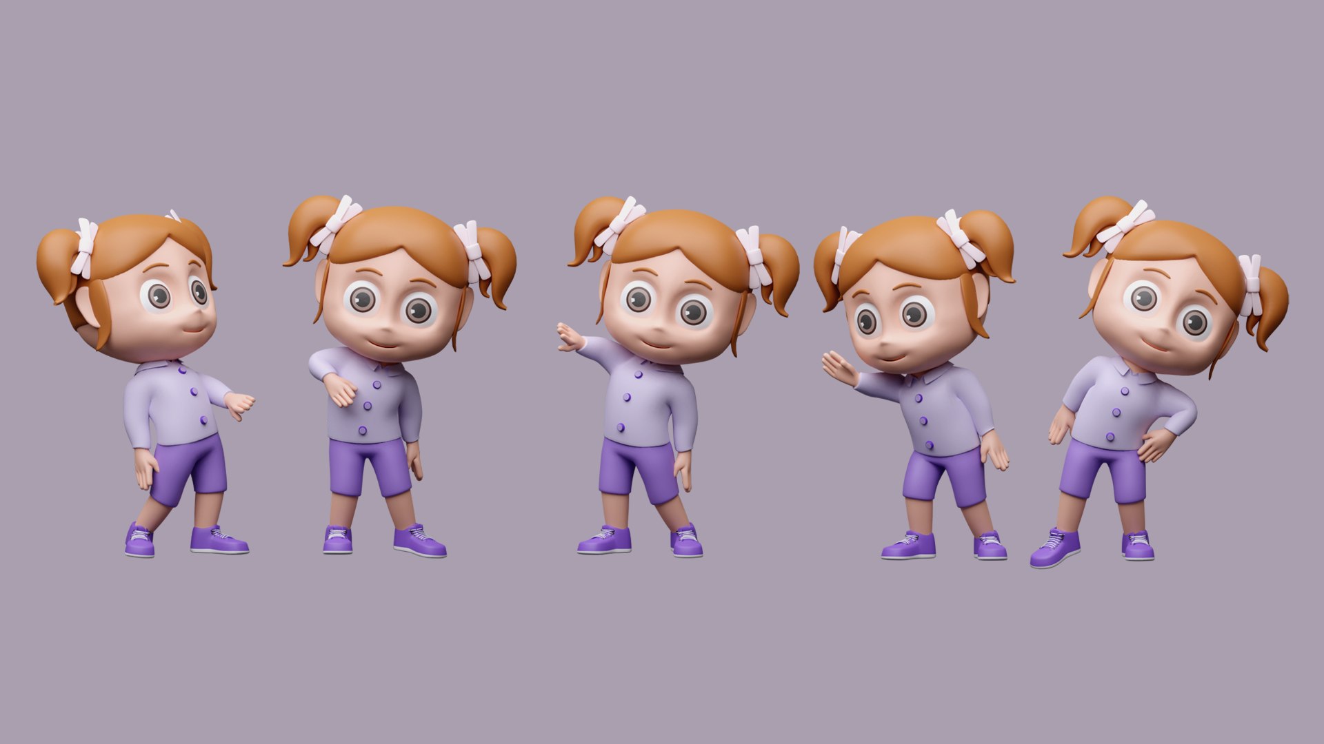 3D Cartoon Characters Kids - TurboSquid 2071865