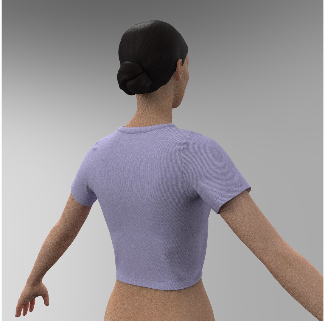 Crop Top Women Marvelous Designer CLO3D 3D Model - TurboSquid 1931522