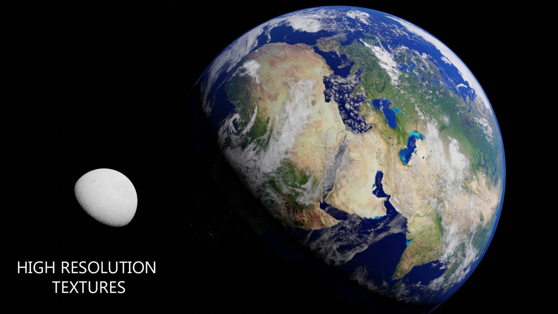 3D Realistic Earth Moon Resolution - TurboSquid 1697797