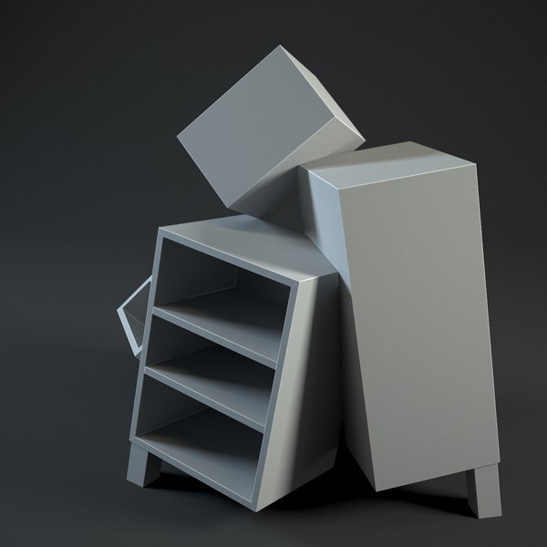 3d model bram overdose desk cabinet