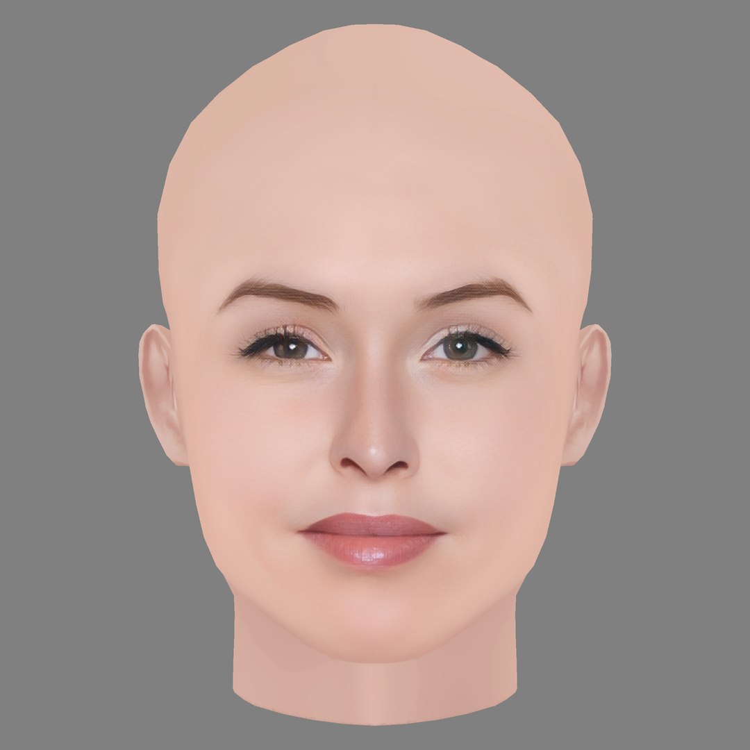 Natalie Krill Head - No Hair - Low Poly Head For Game 3D Model ...