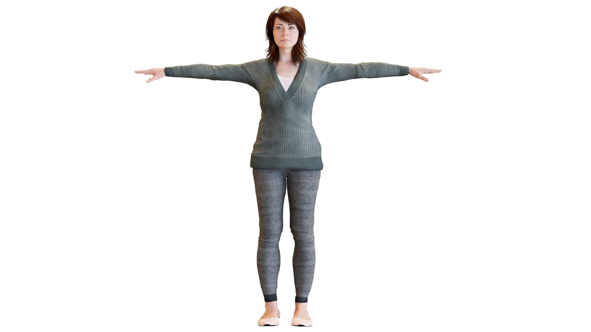 Everyday Elegance - Detailed 3D Model Of A Civilian Woman 3D Model ...