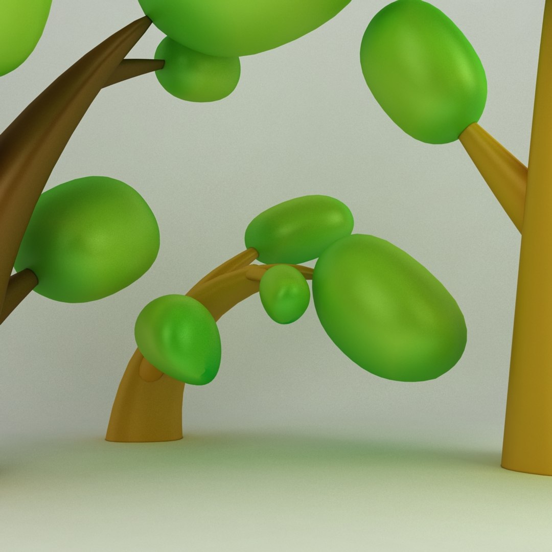 Cartoon Tree 3d Obj