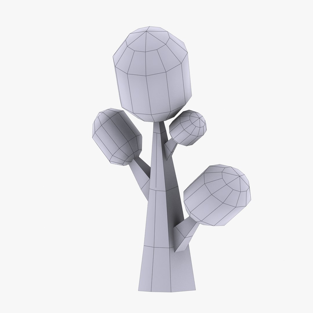 Cartoon Tree 3d Obj
