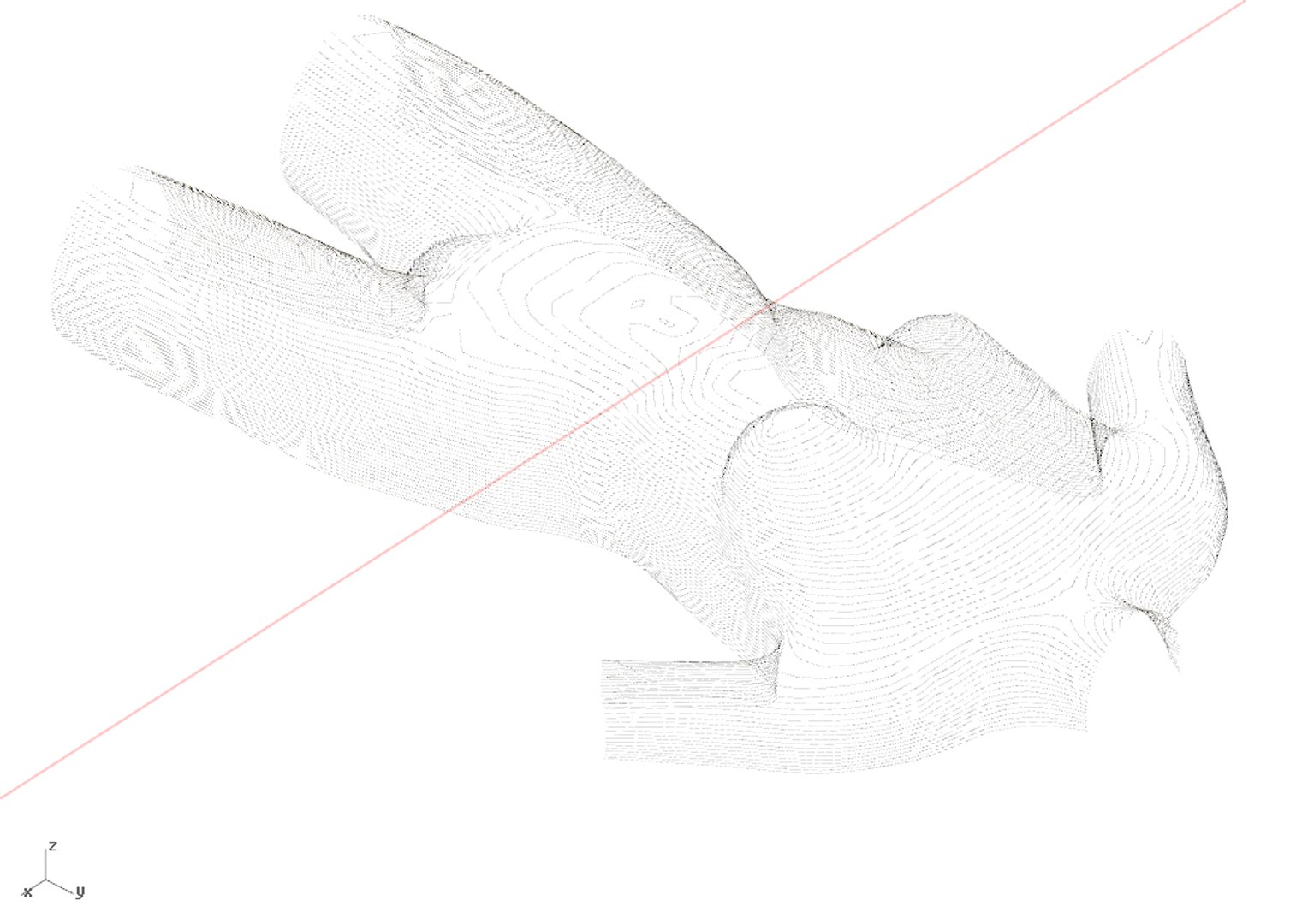 Female Body - Contour Lines - Varying Level Of Smoothness 3D Model ...