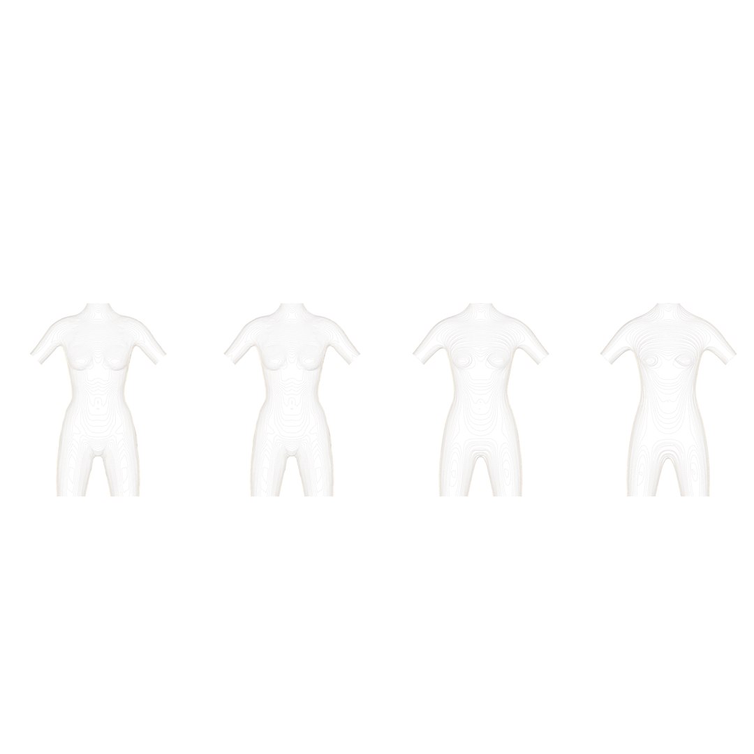 Female Body - Contour Lines - Varying Level Of Smoothness 3D Model ...