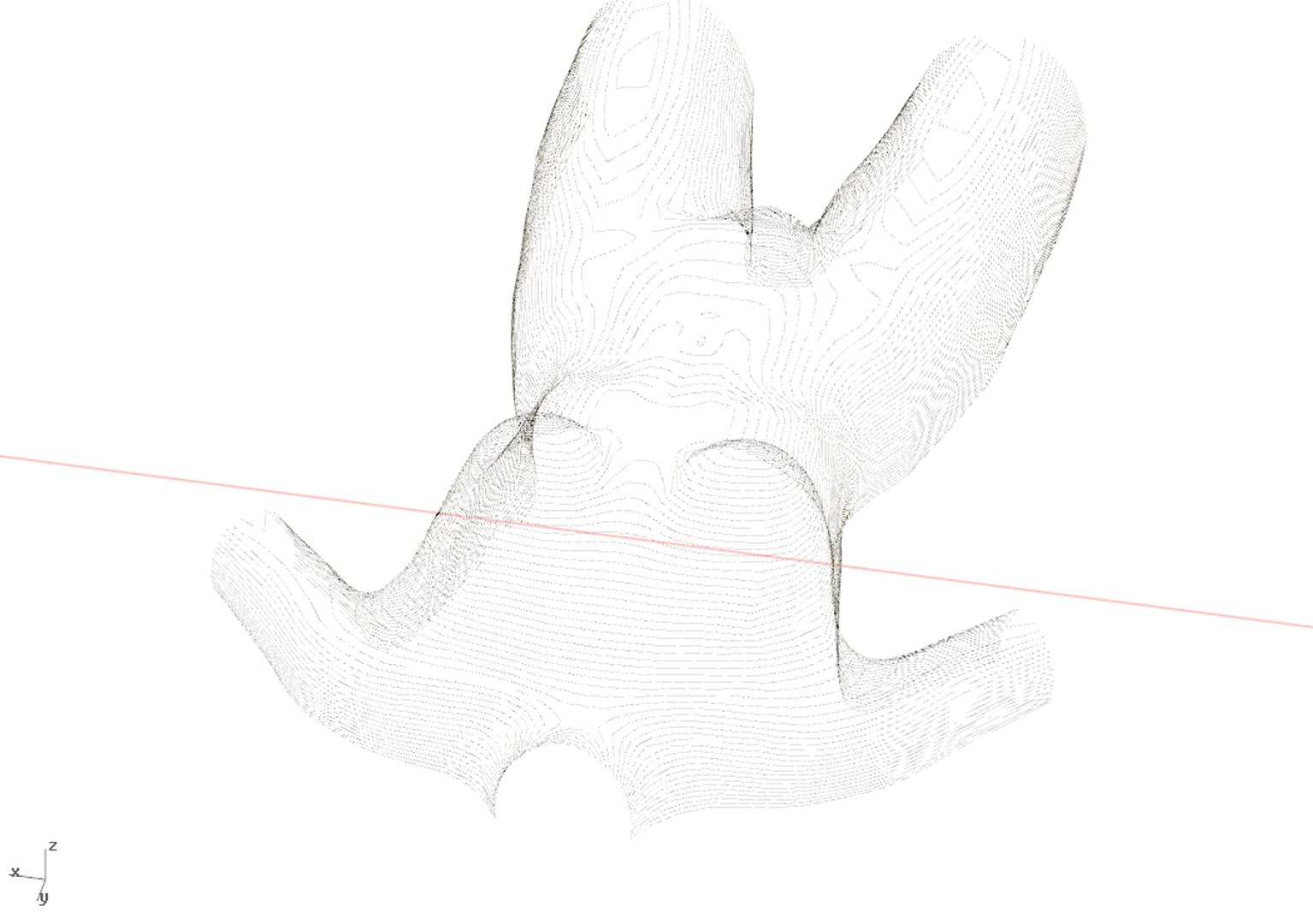 Female Body - Contour Lines - Varying Level Of Smoothness 3D Model ...