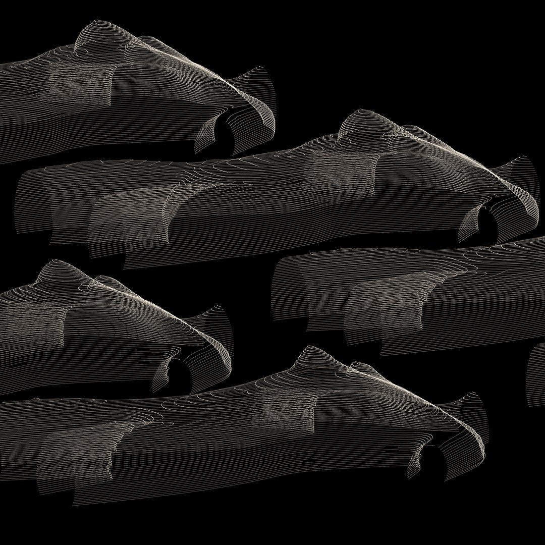 Female Body - Contour Lines - Varying Level Of Smoothness 3D Model ...