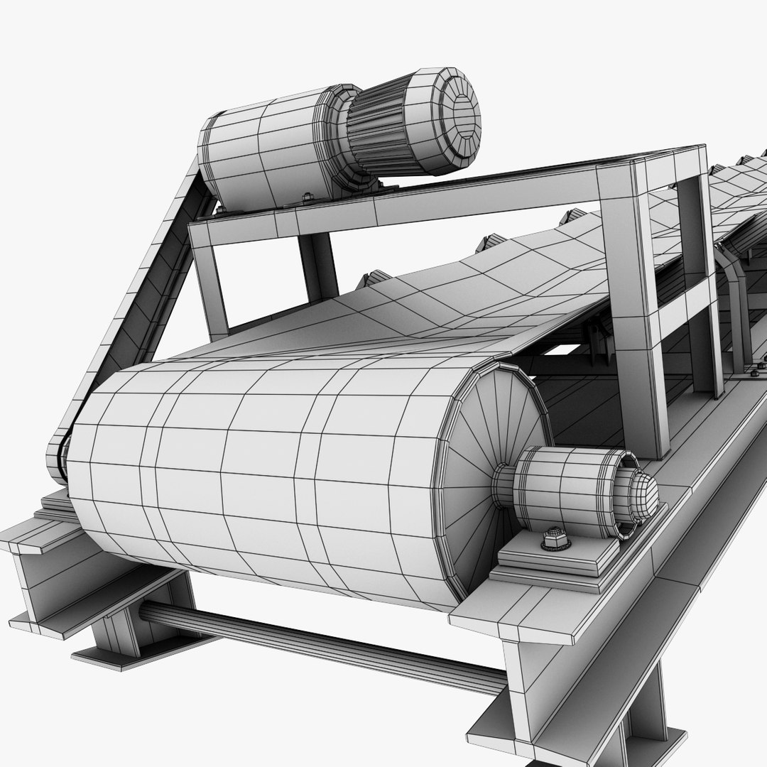 3d Conveyor Belt Model
