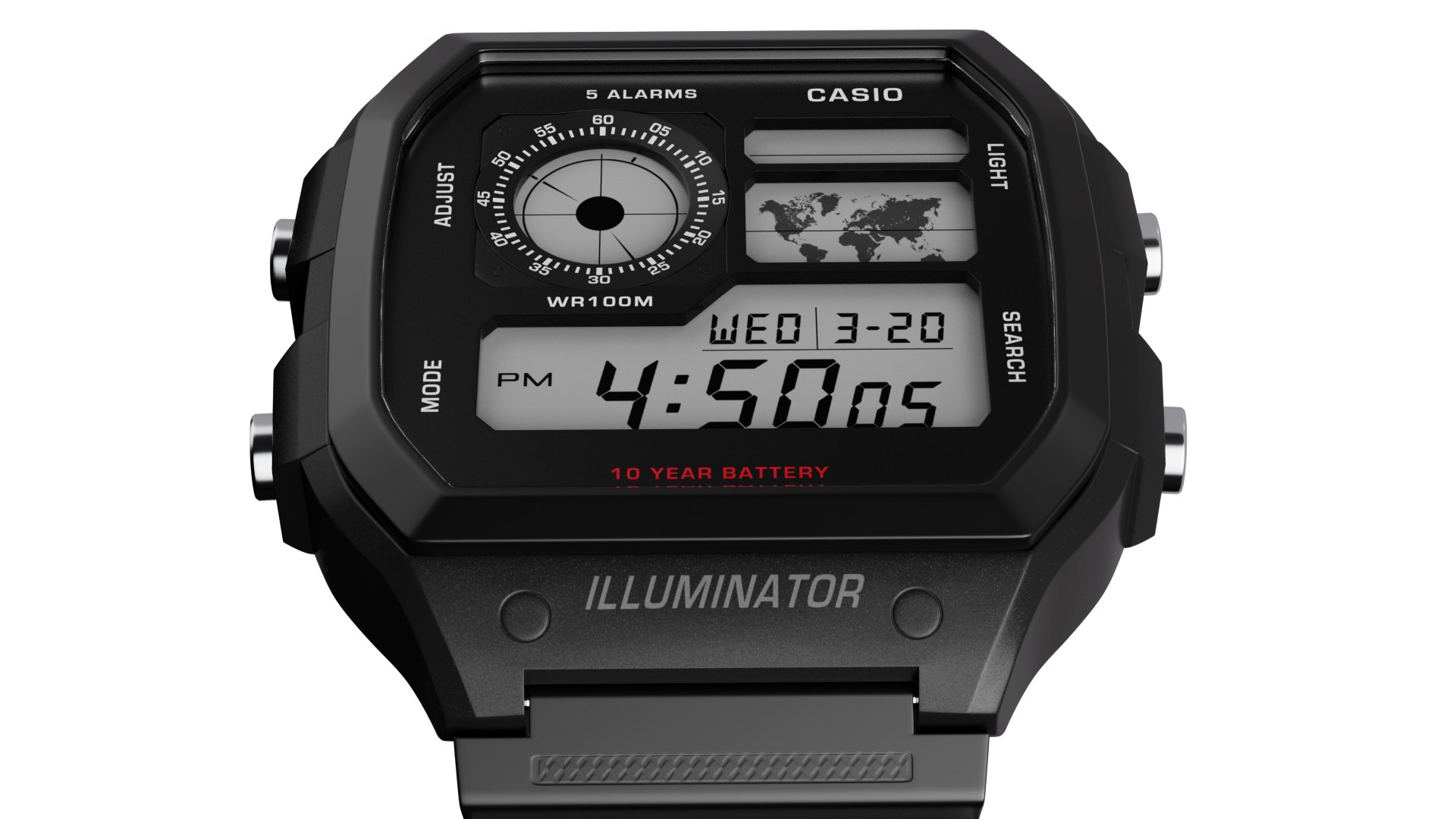 Casio World Time 3D Model - TurboSquid 2219141