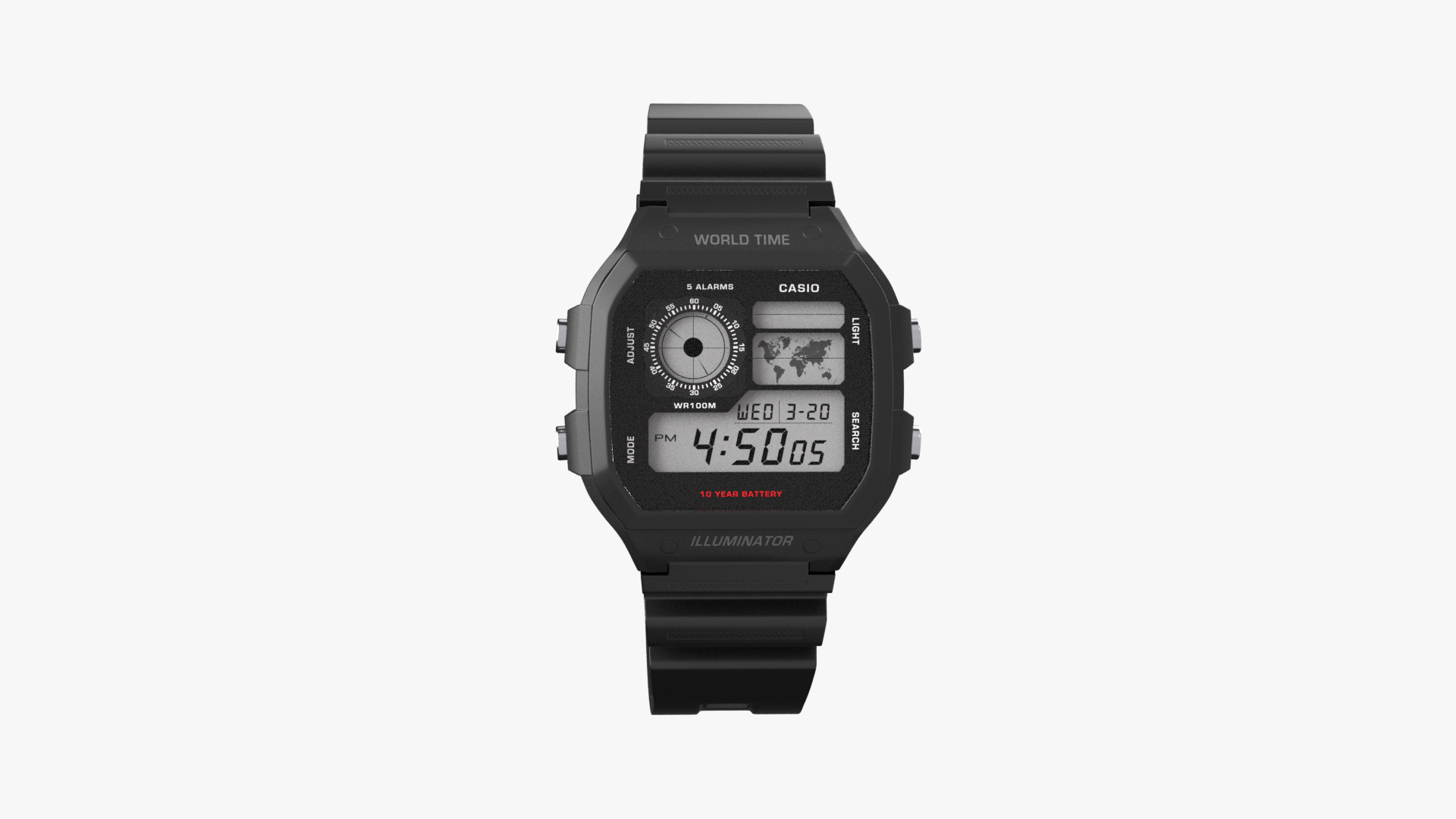 Casio World Time 3D Model - TurboSquid 2219141