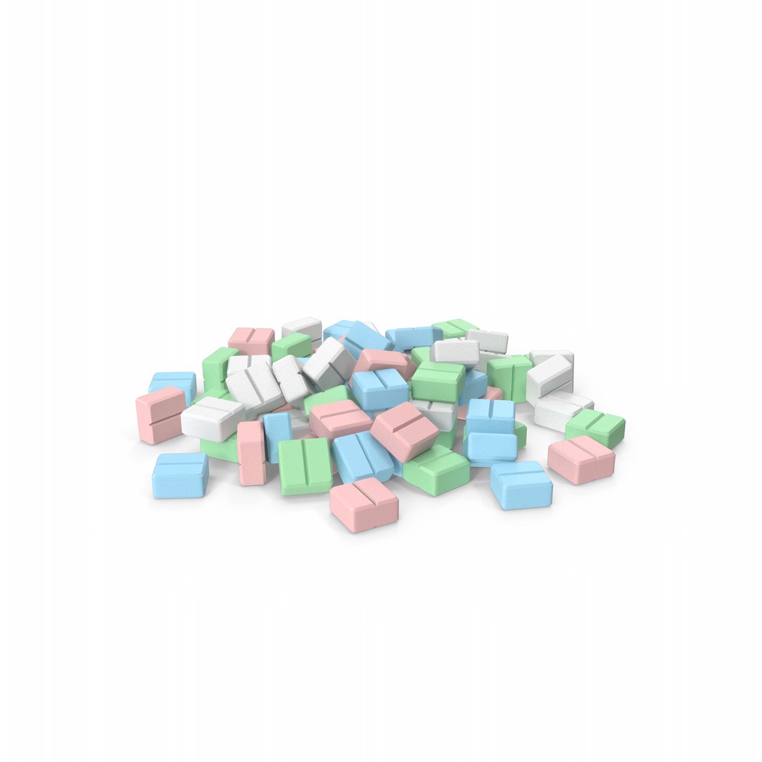 3D Pile Of Square Pills - TurboSquid 1938576