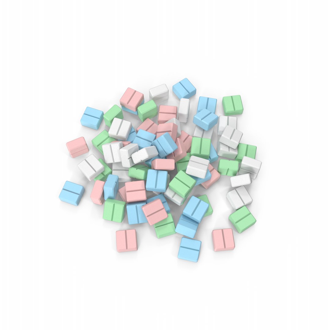 3D Pile Of Square Pills - TurboSquid 1938576