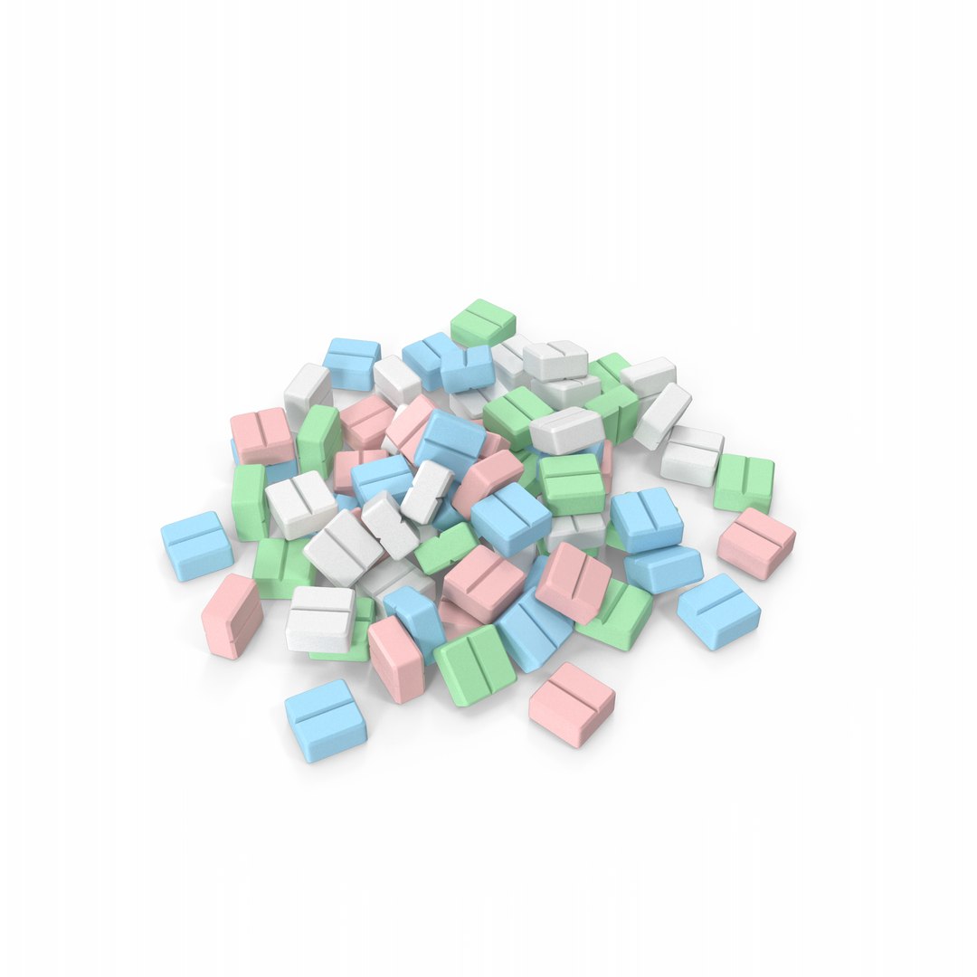 3D Pile Of Square Pills - TurboSquid 1938576