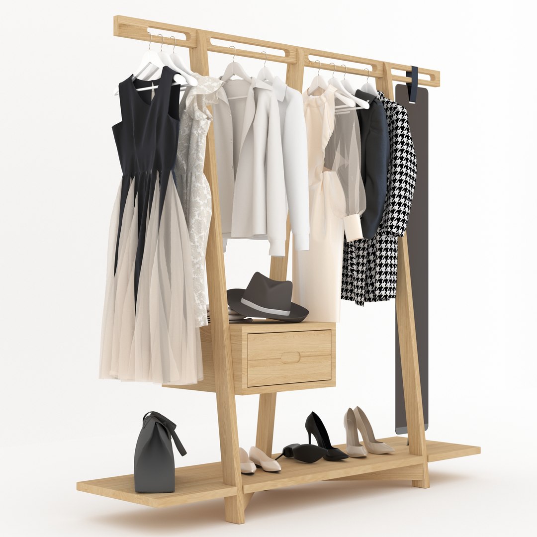 3D Clothing Rack Model - TurboSquid 1566100