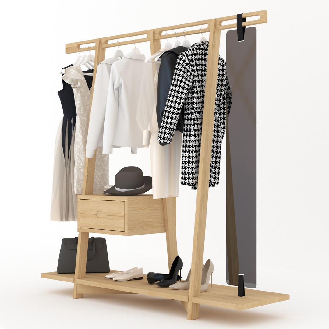 3D Clothing Rack Model - TurboSquid 1566100