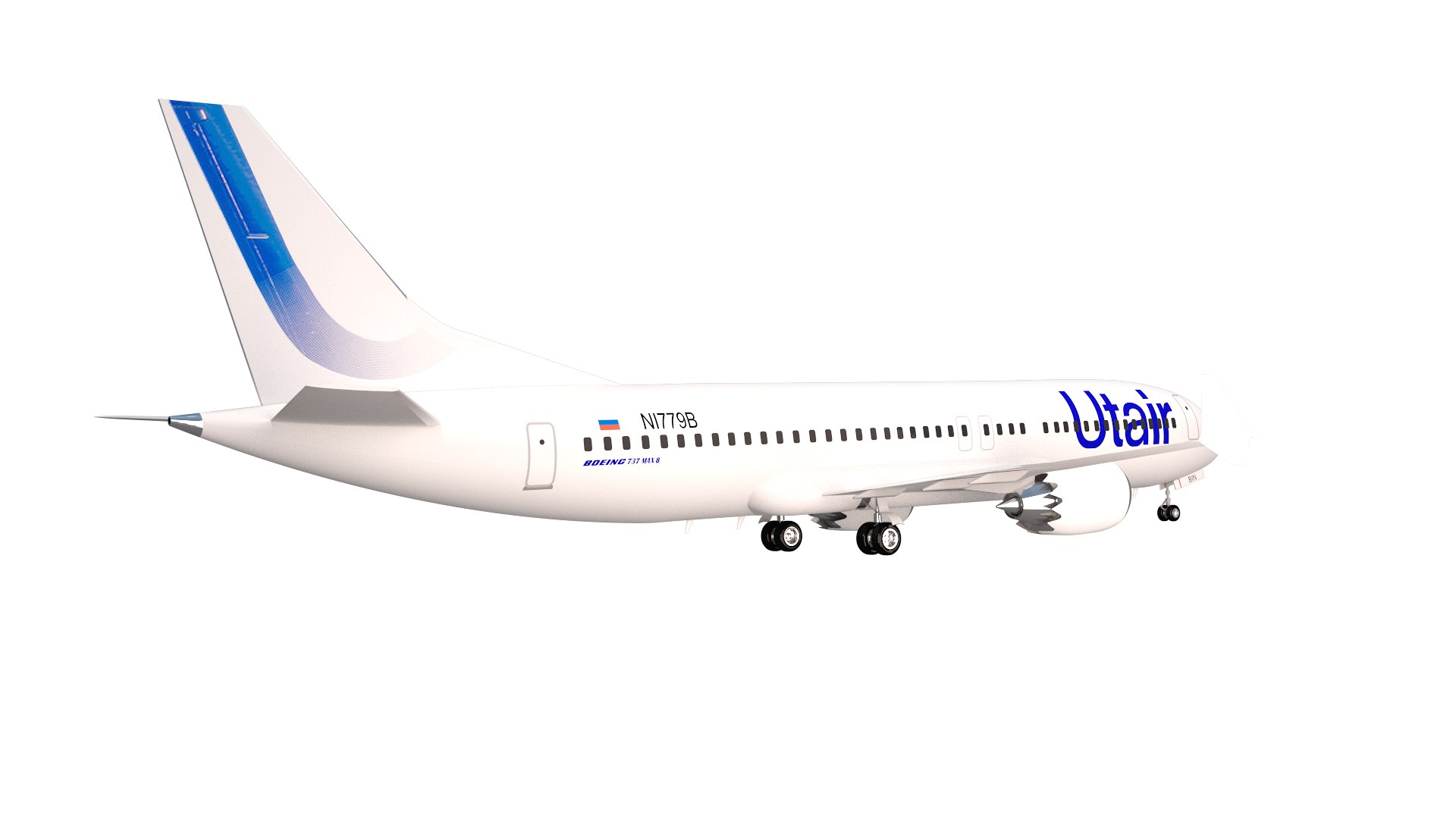 3D Utair Boeing 737 Max 8 - TurboSquid 2403784