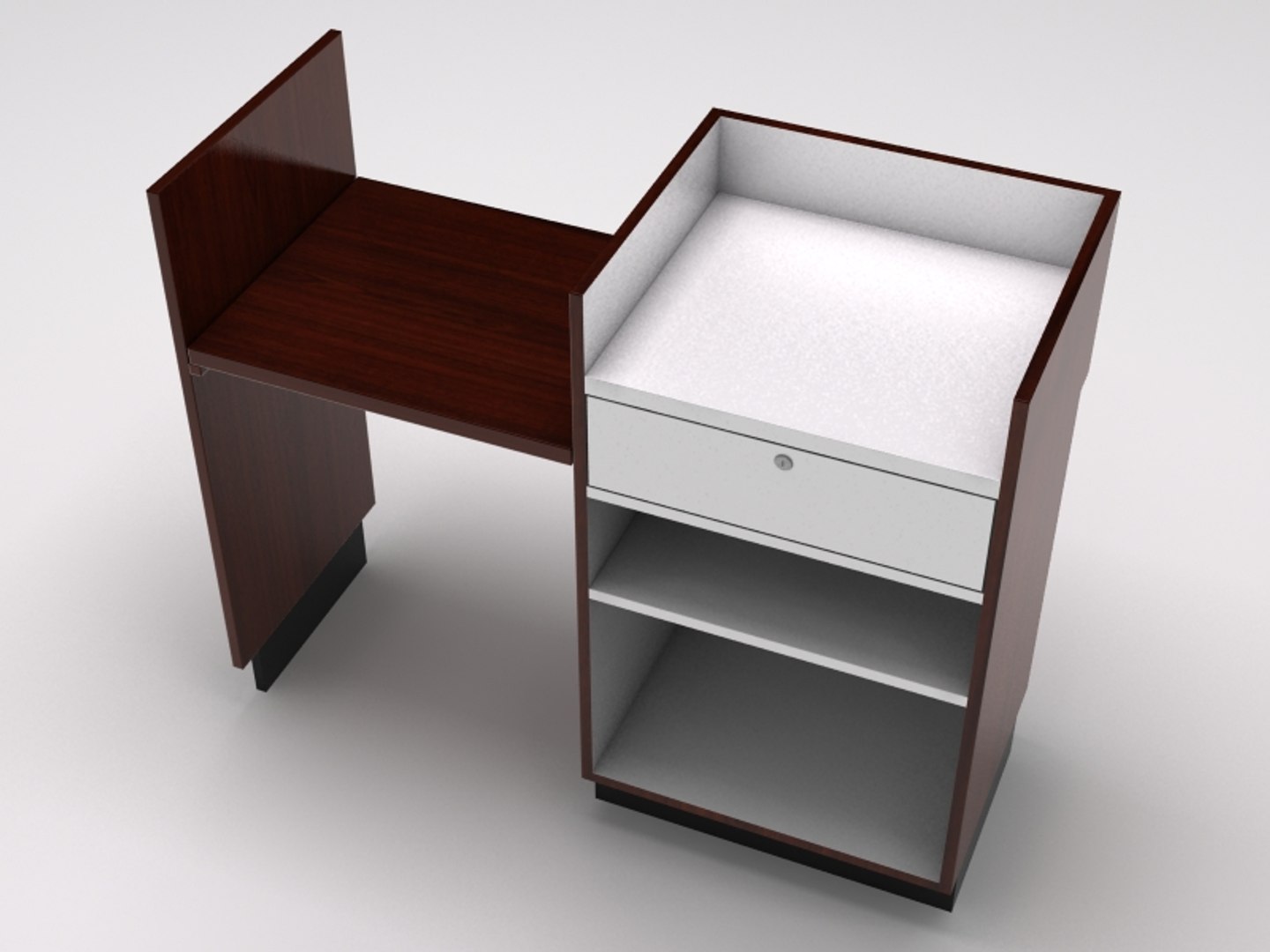 Retail Showcase Counter Gate 3d Model