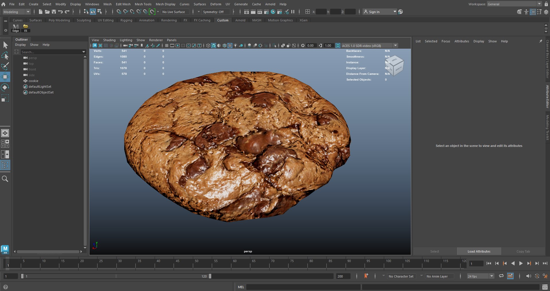 Chocolate Chip Cookie AR VR PBR Lowpoly with game ready 3d Model 3D ...