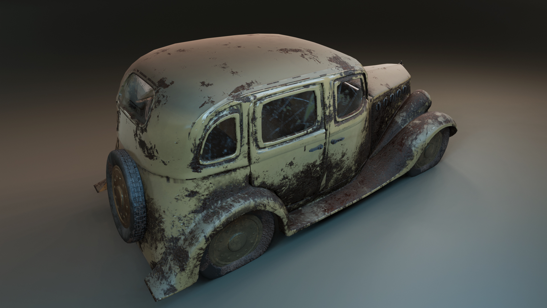 Car rusty classic 3D - TurboSquid 1684325