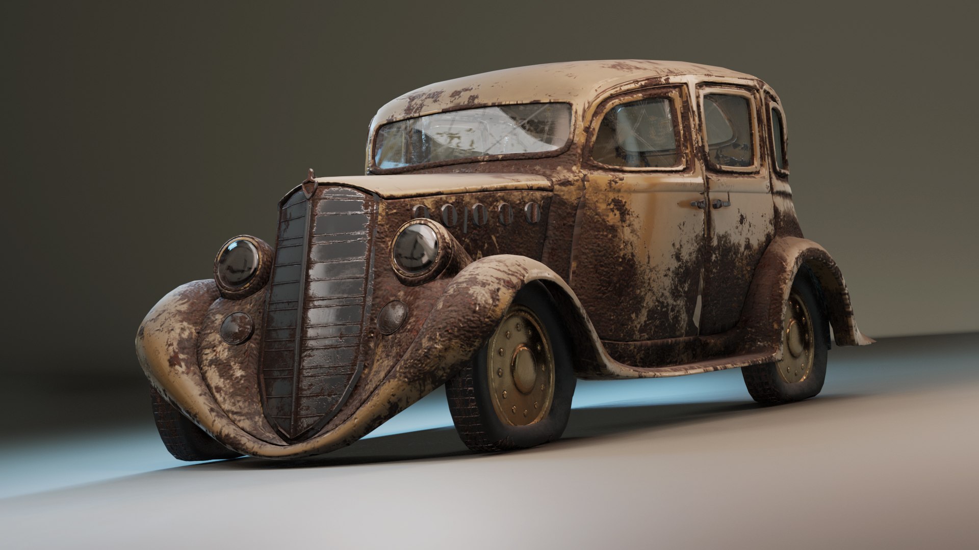 Car Rusty Classic 3D - TurboSquid 1684325