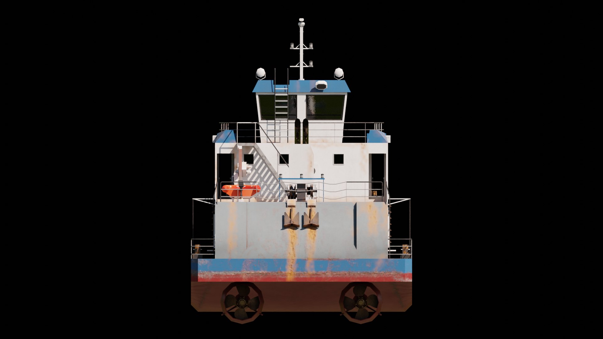 Pusher Boat 3D Model - TurboSquid 2127677