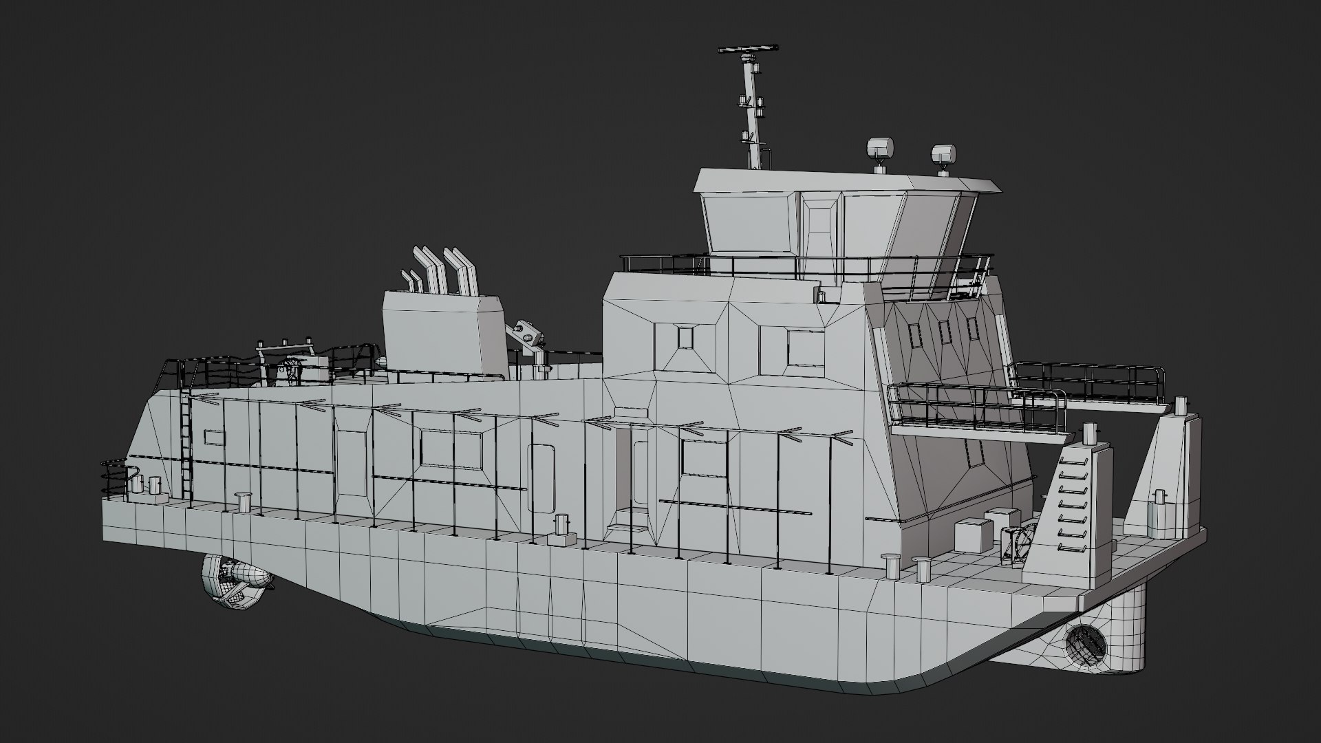 Pusher Boat 3D Model - TurboSquid 2127677