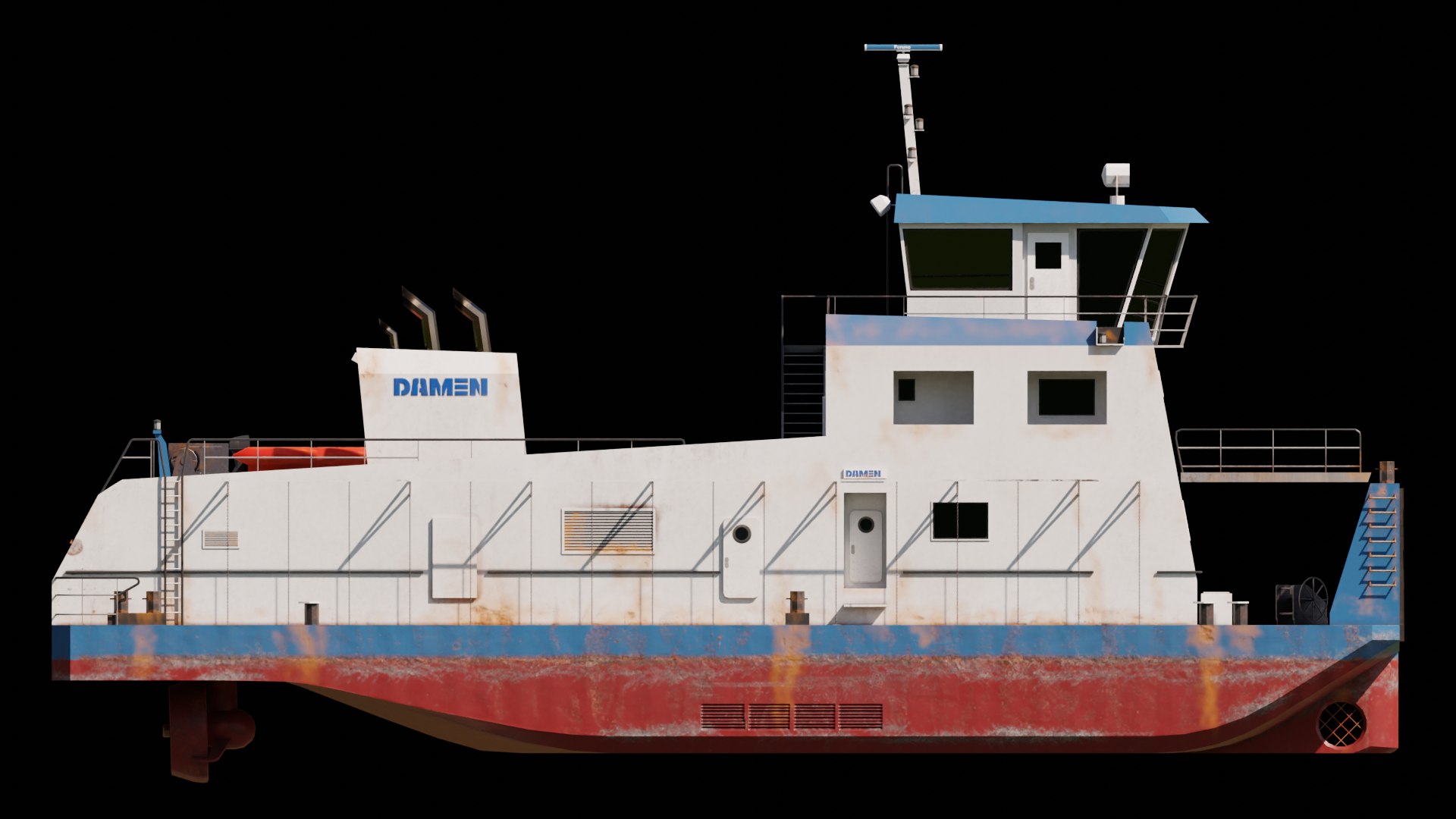 Pusher Boat 3D Model - TurboSquid 2127677