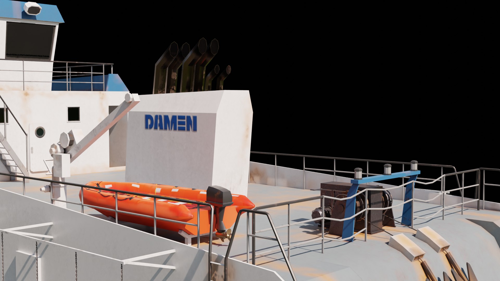 Pusher Boat 3D Model - TurboSquid 2127677