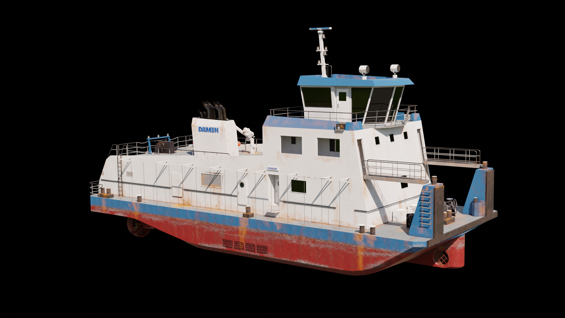 Pusher Boat 3D Model - TurboSquid 2127677