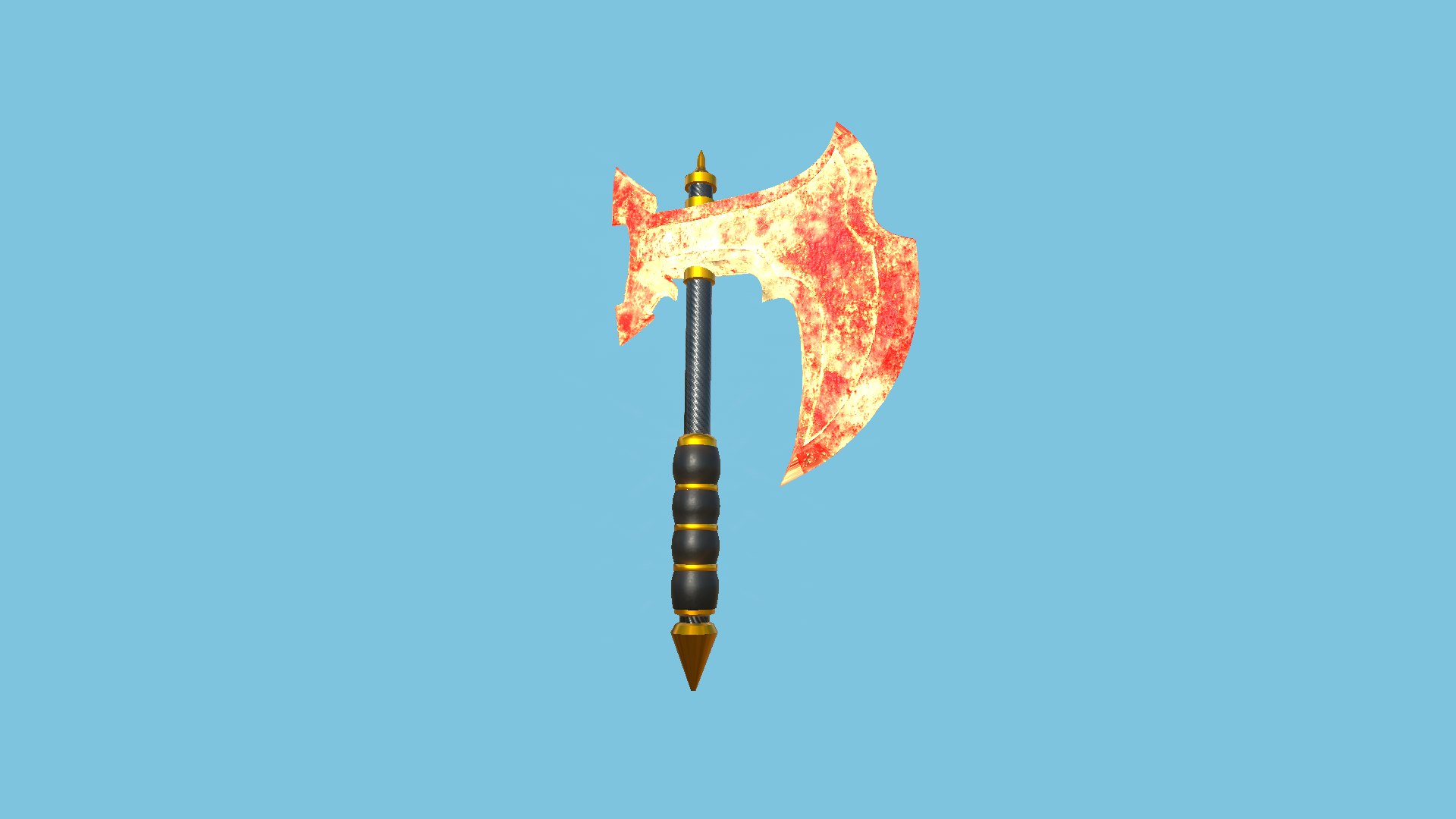 3D Medieval Battle Axe 09 Fire Flame - Fantasy Weaponry - TurboSquid ...