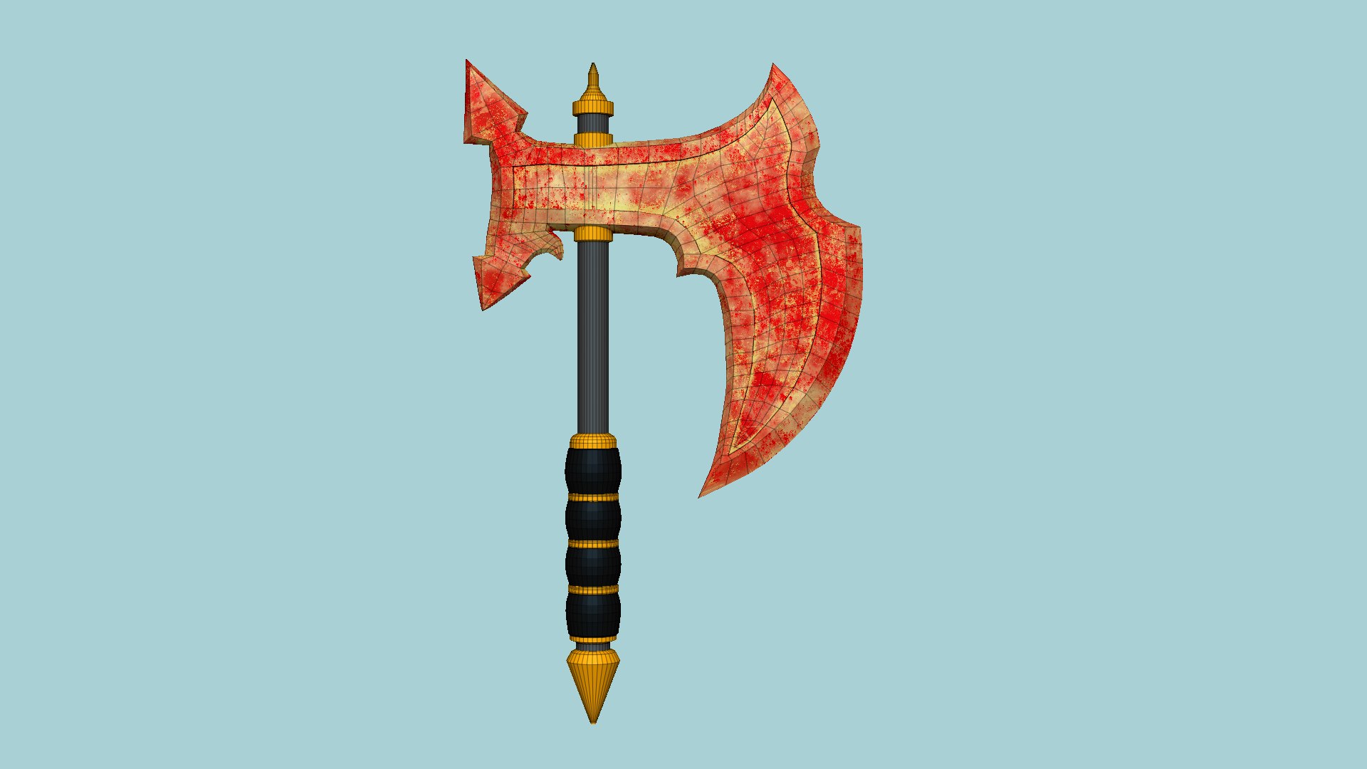 3D Medieval Battle Axe 09 Fire Flame - Fantasy Weaponry - TurboSquid ...
