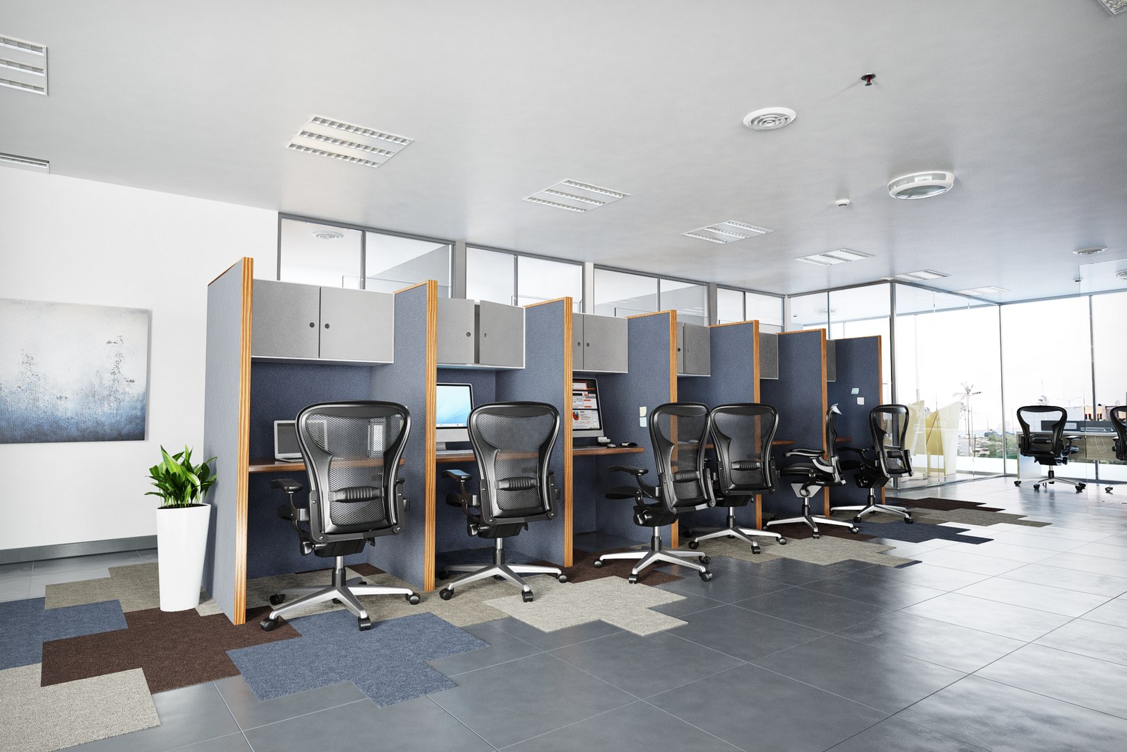 3D Modern Office Design Model - TurboSquid 1322493