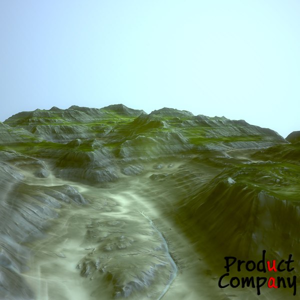 3d hills cliffs terrain