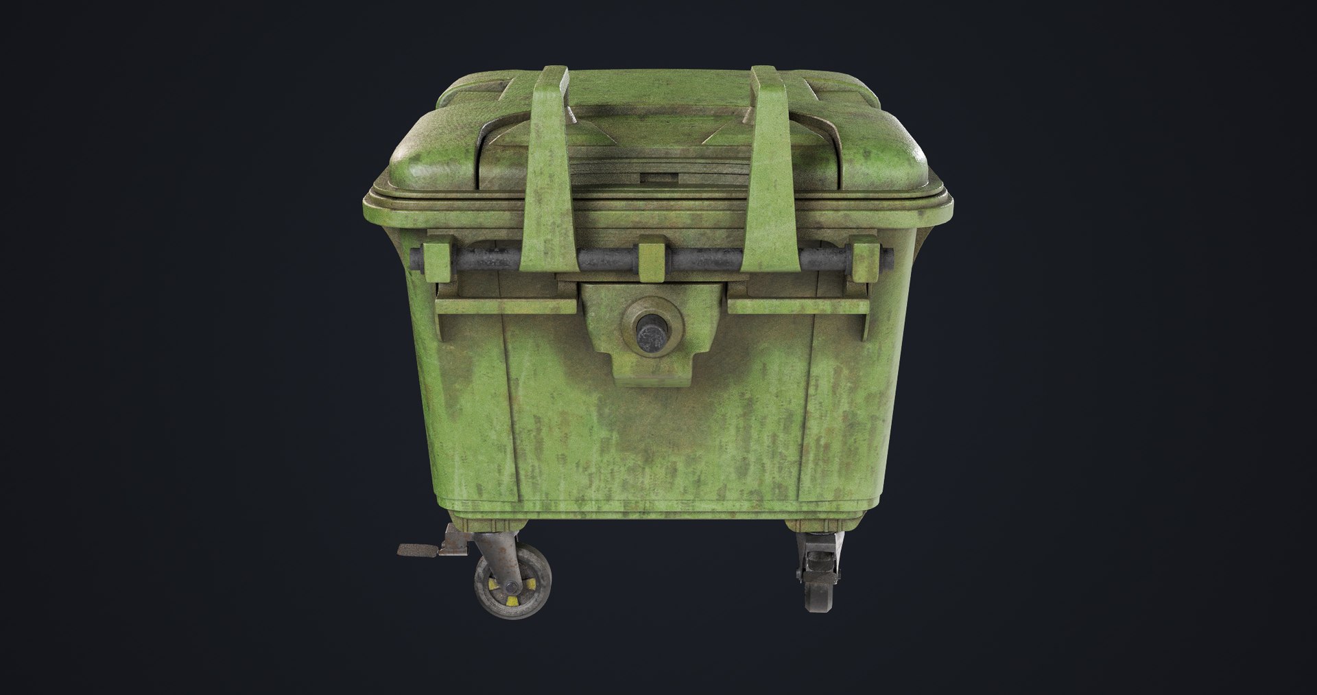 Old Dirty Dustbin All PBR Unity UE Textures Included 3D model ...