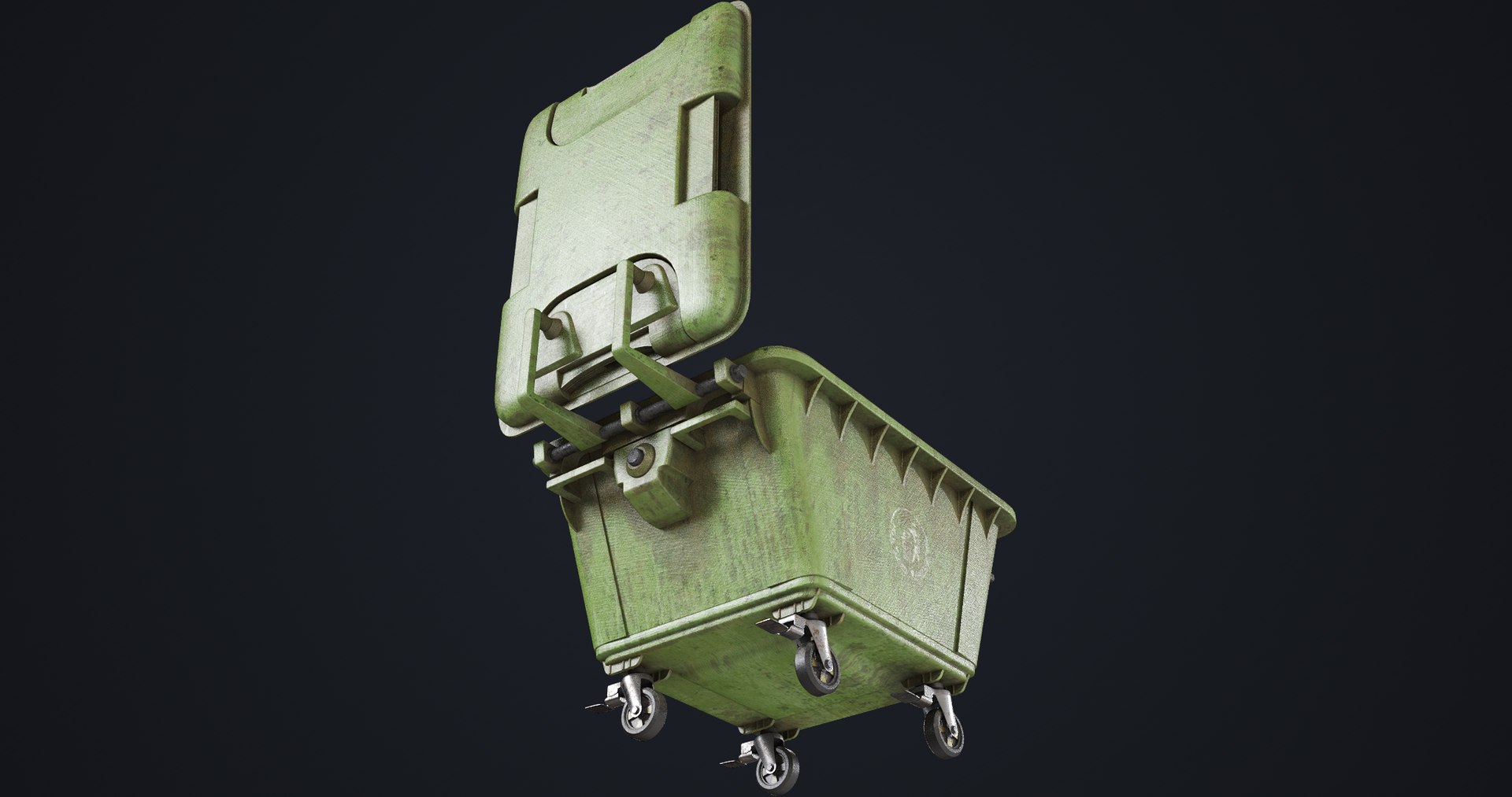 Old Dirty Dustbin All PBR Unity UE Textures Included 3D model ...