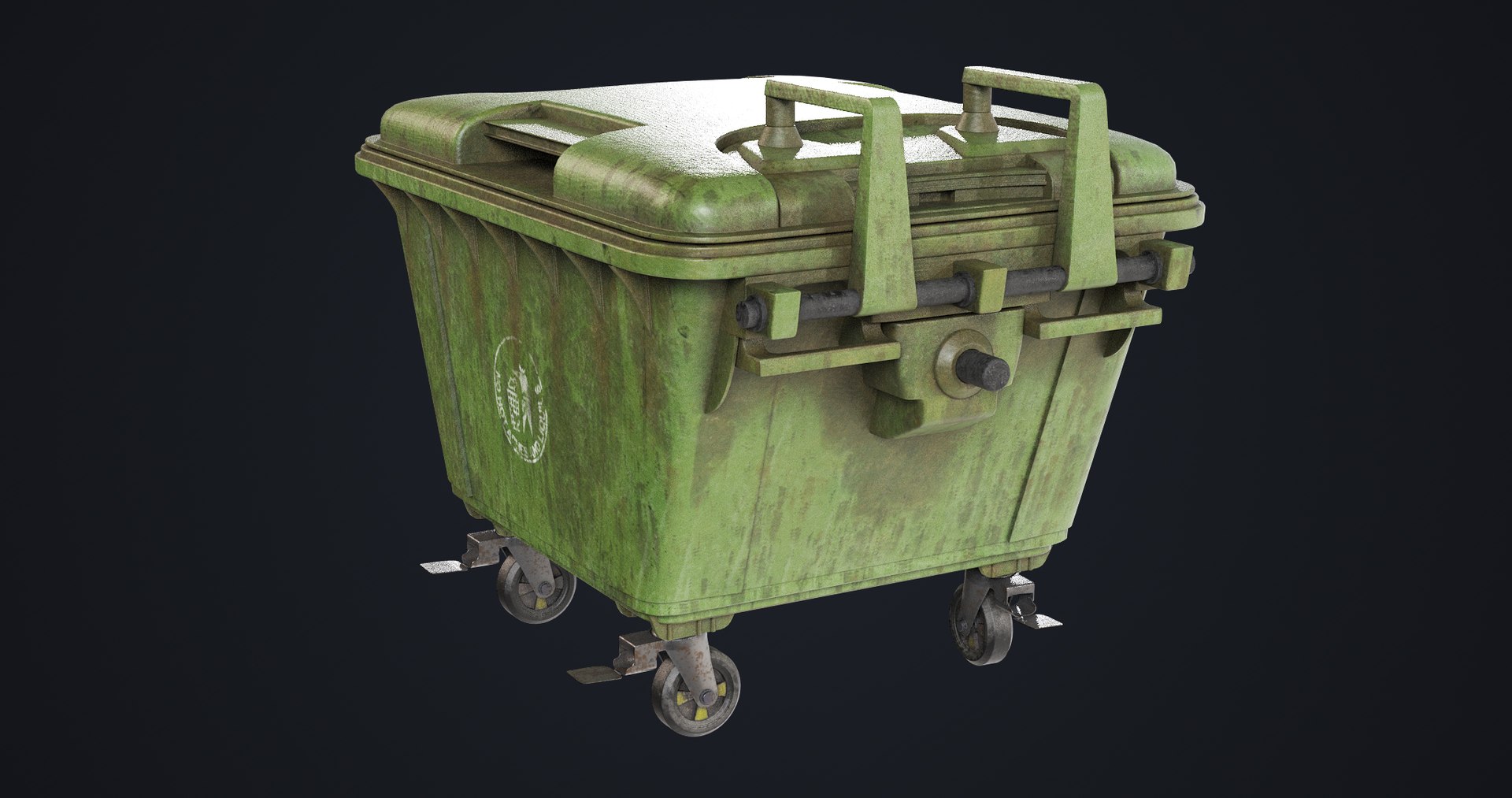 Old Dirty Dustbin All PBR Unity UE Textures Included 3D model ...
