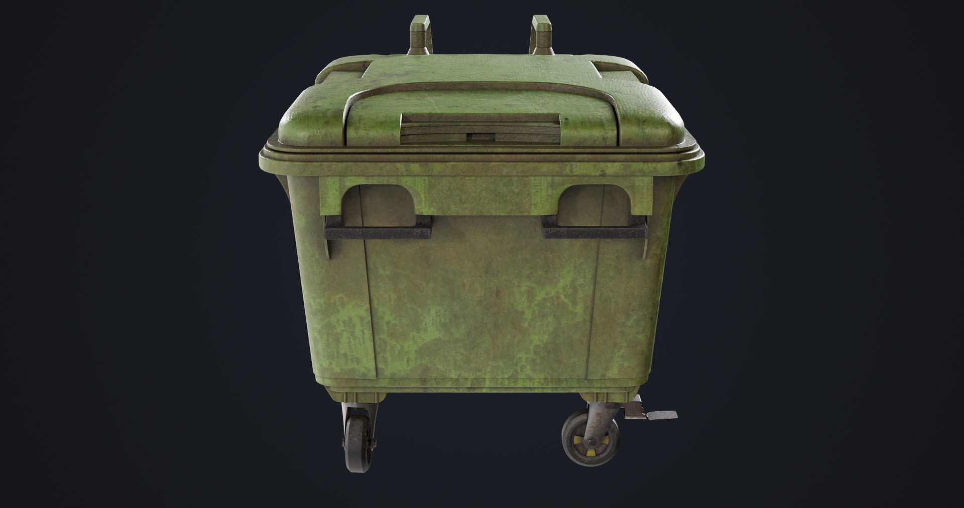Old Dirty Dustbin All PBR Unity UE Textures Included 3D model ...