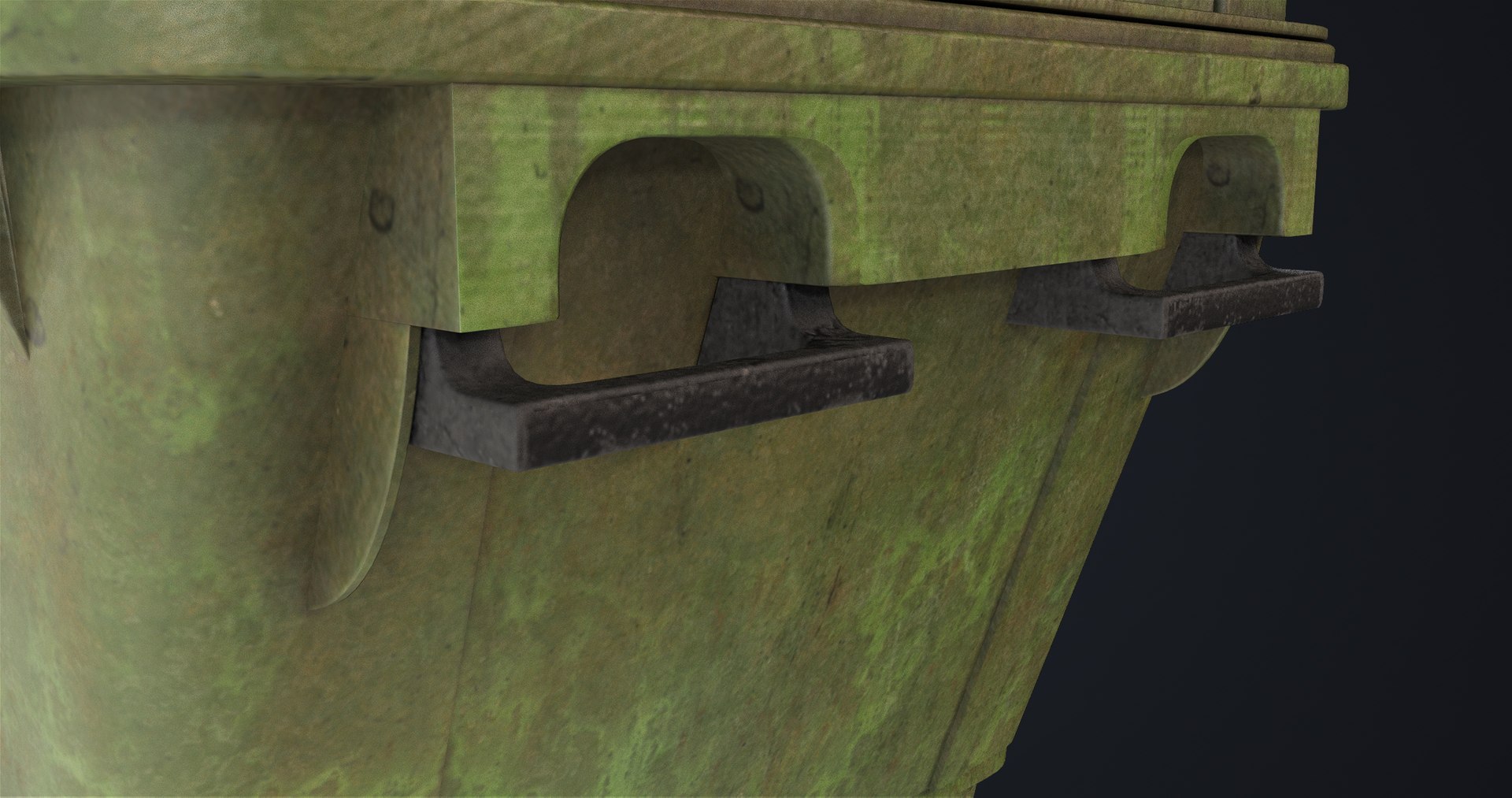 Old Dirty Dustbin All PBR Unity UE Textures Included 3D model ...